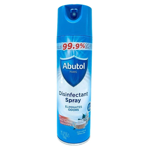 Abutol Antibacterial, 75% Ethanol Disinfectant Spray, Linen and Lilac ...
