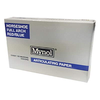 Mynol Articulating Papers - Thin Red/Blue Horseshoe .0025"/63 Microns ...