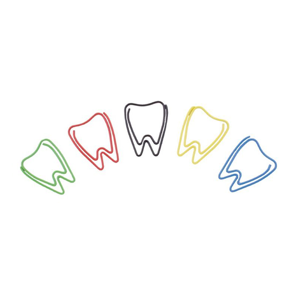 BADER Tooth Shaped Paper Clip, Assorted Colors, 20/Pk | Net32