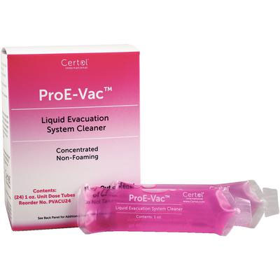 ProE-Vac Liquid Evacuation System Cleaner, 1 oz. Unit Dose Tubes, 24 ...
