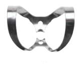 Hygenic #W9 Wingless Anterior Metal Rubber Dam Clamp, Single clamp | Net32