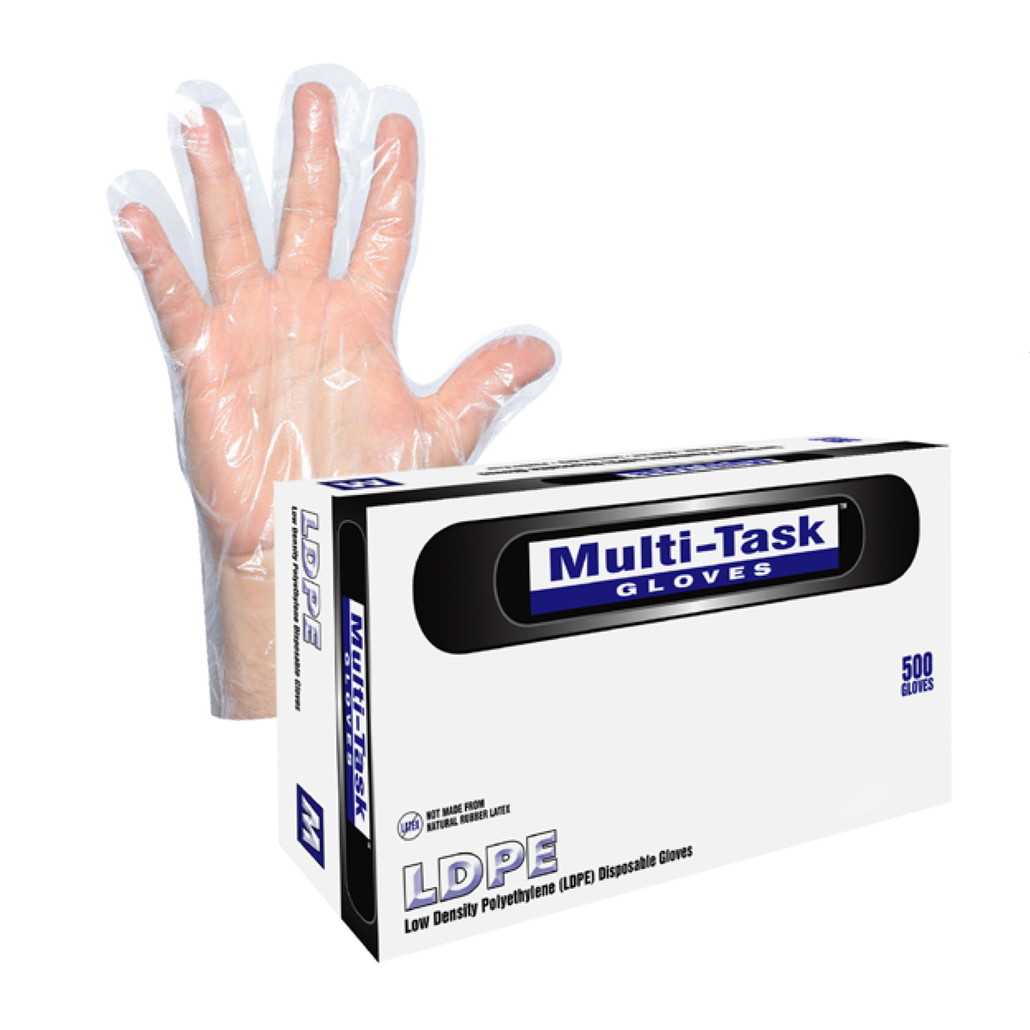 Multi-Task Poly Gloves Clear, X-LARGE 500/bx. | Net32