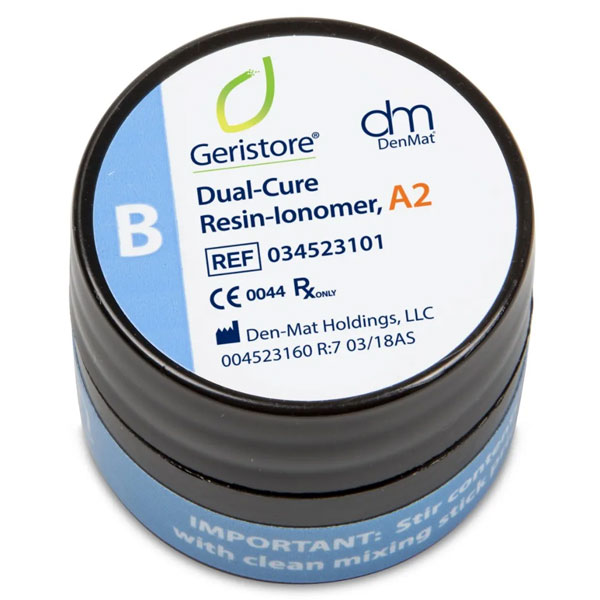 Geristore Paste - B Paste shade A2, 10 Gm. Dual-Cure, Self-Adhering ...