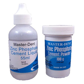 Master-Dent Zinc Phosphate Cement - LT YELLOW Kit: 100 Gm. Powder and ...
