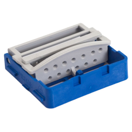 PractiPal Compact Bur Stand, Blue. Holds 2 long burs, 5 RA and 8 FG ...