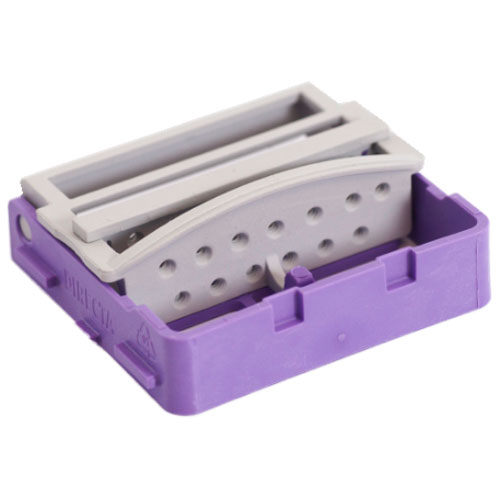 PractiPal Compact Bur Stand, Lilac. Holds 2 long burs, 5 RA and 8 FG ...