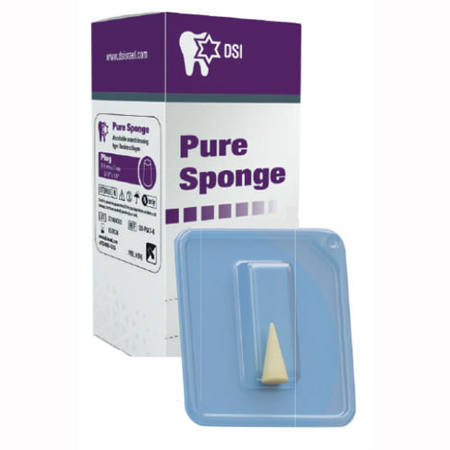 Pure Sponge 4mm x 7mm Collagen Plug, Short cone shaped, 10/Bx | Dental ...