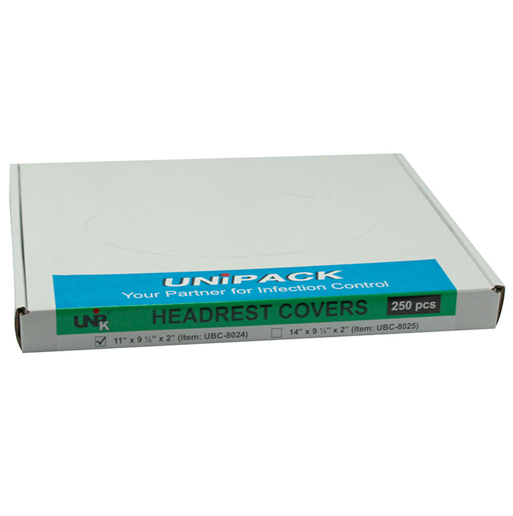 UniPACK Headrest Cover, 11" x 9.5" x 2", 250/Box | Net32