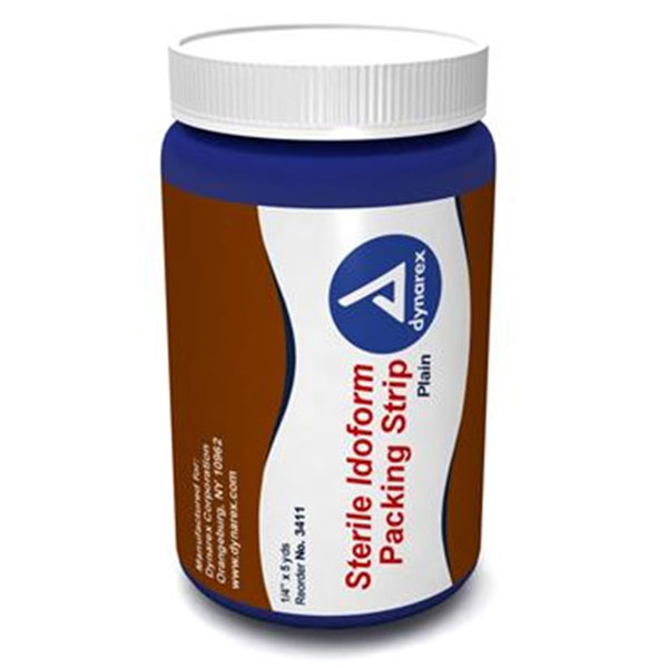 Dynarex Iodoform Packing Strip, Sterile 1/4" x 5 yards, 12/Case. Highly ...