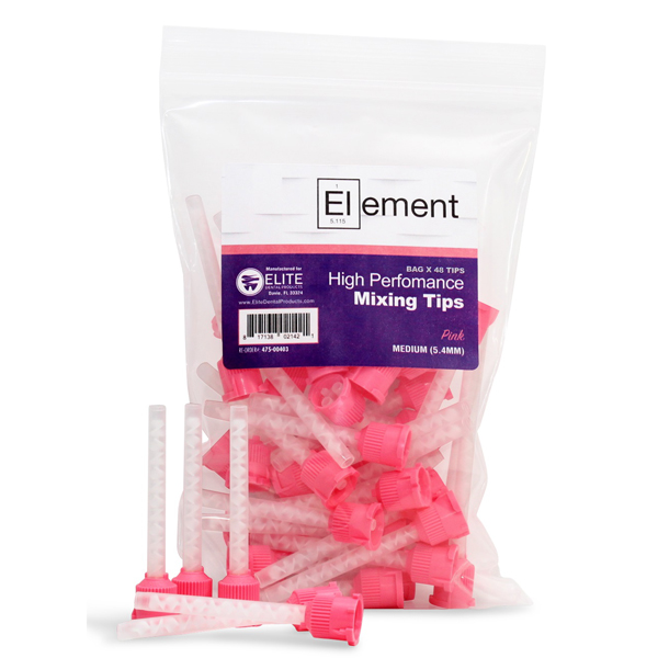 Element High Performance Mixing Tips – Pink, 5.4mm, 48 Tips. For VPS ...