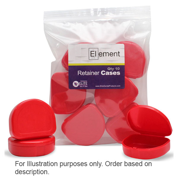 Element Orthodontic Retainer Case - Red, Case of 100 boxes. Big enough ...