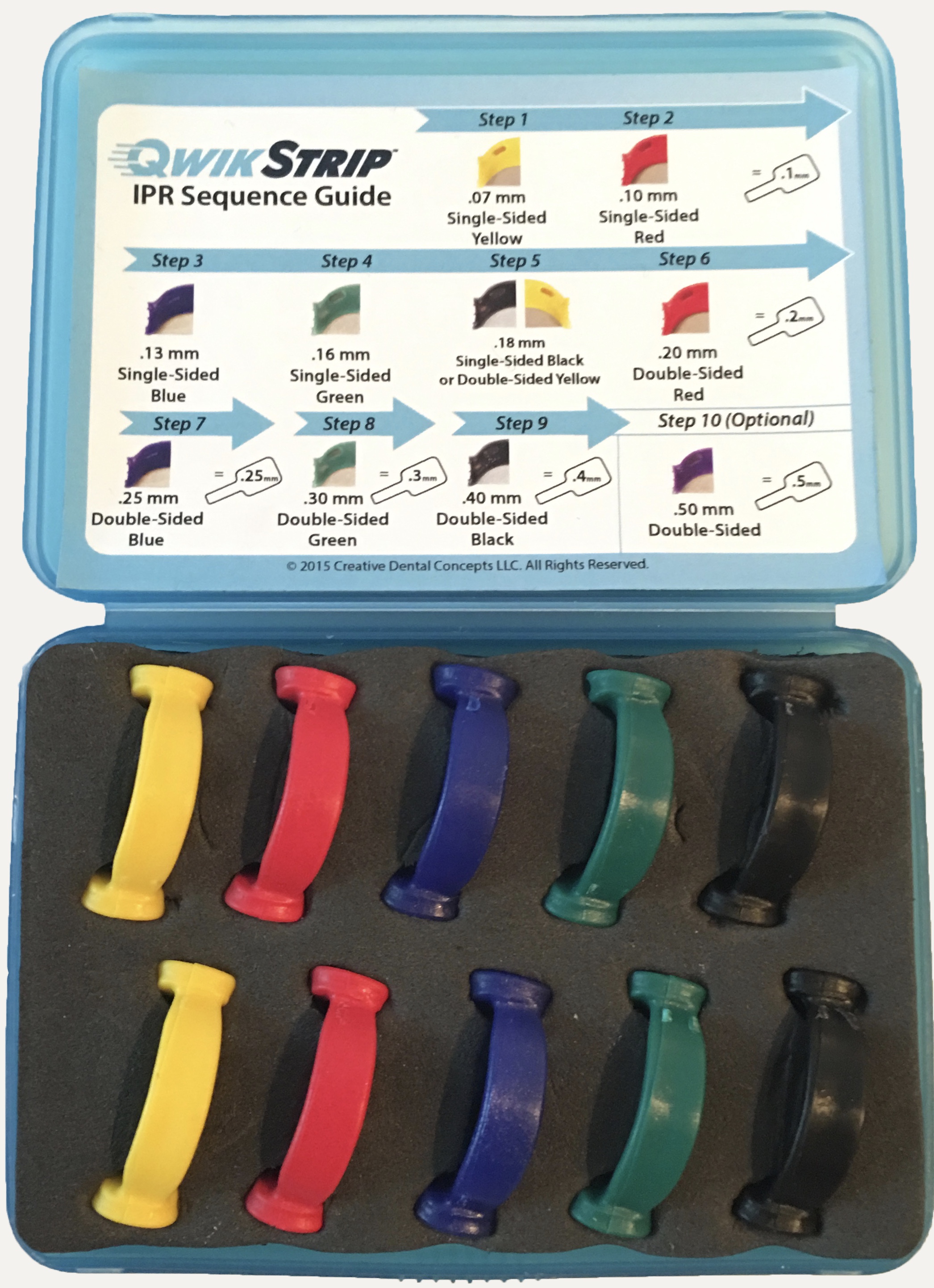 QwikStrip Finishing IPR Strips, Curved, Single-Sided, 10-Pack, Assorted ...