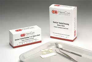 HemCon Dental Dressing 10 mm x 12 mm 1/Pk. Made of chitosan from ...