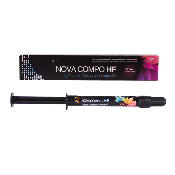 Nova Compo HF Flow Light Curing Composite A3 Syringe 1 x 2g | Net32