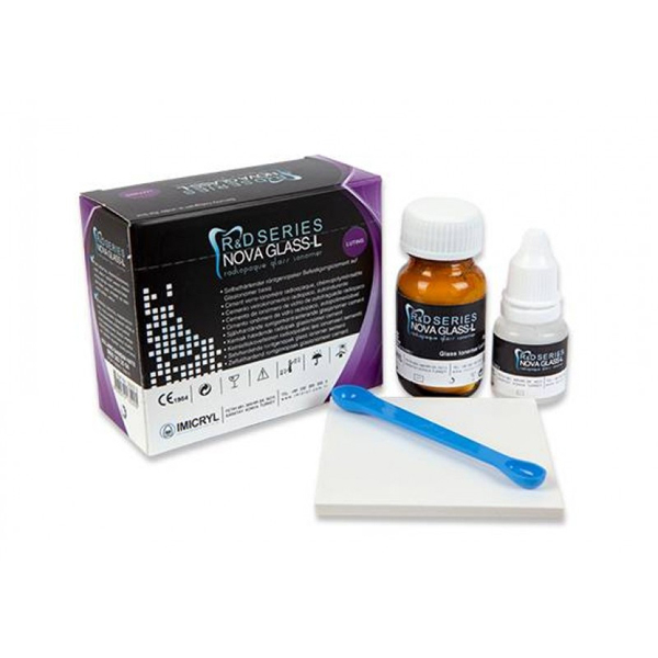 Nova Glass L Radiopaque Glass Lonomer Permanent And Quality Dental Luting Cement Kit 15g Powder
