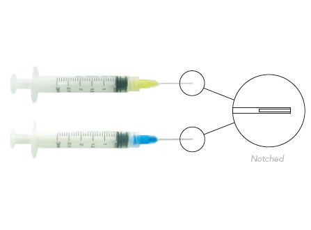 ATI 3 cc luer-lock endo syringe with 27ga irrigating needle Tip (Yellow ...