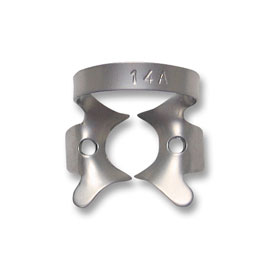 iSmile #14A winged stainless steel rubber dam clamp, matte finish ...