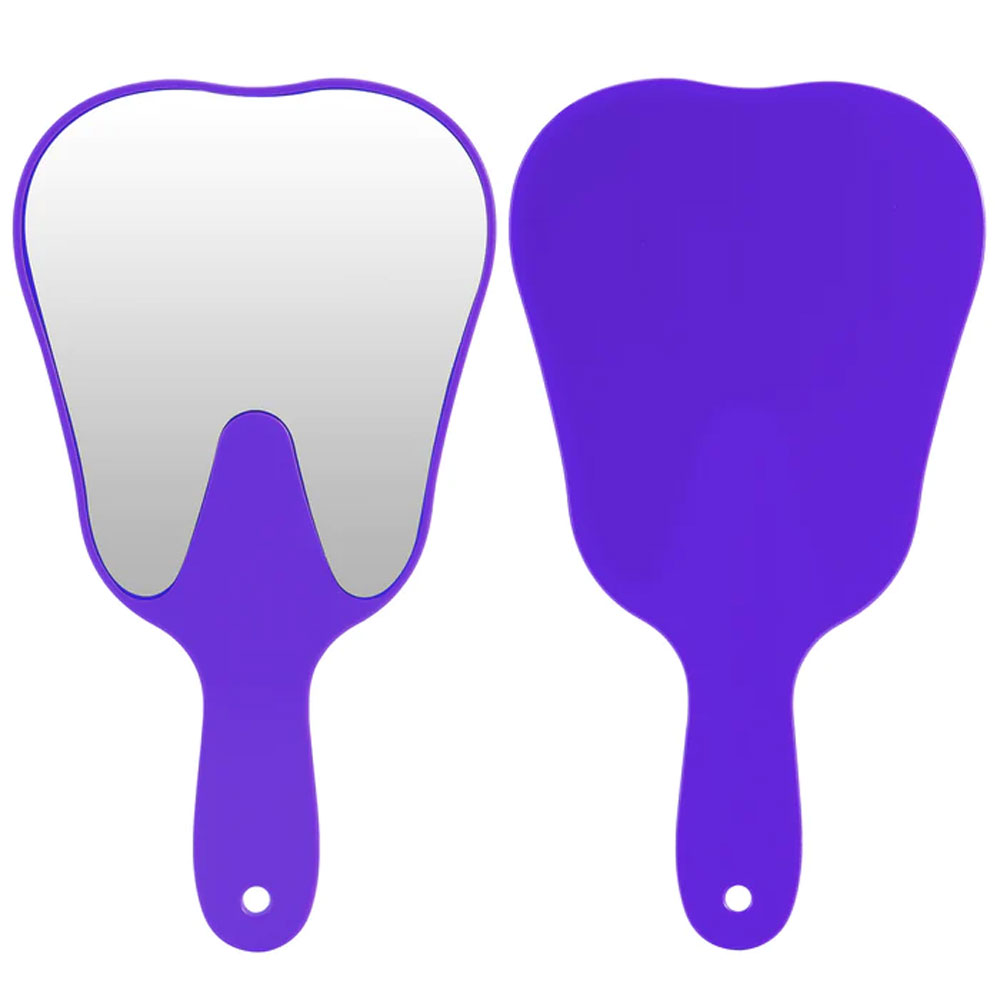 JMU 24.5 x 13.5cm Tooth Shaped Dental Mirror, Purple, 1/Pk | Net32