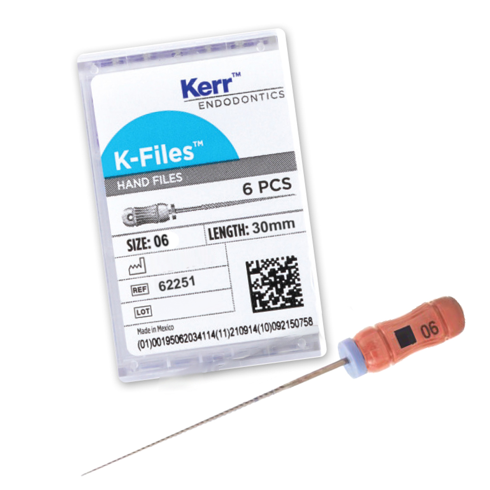Kerr Endodontics K-Files 30mm #06 6/Box. | Net32