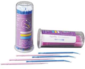 Prehma Small Micro-applicators - Yellow, 400 applicators, 4 tubes of ...