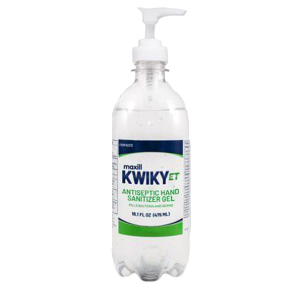 KWIKY ET Antiseptic Hand Sanitizer Gel, 70% Ethyl Alcohol, 16.1oz Pump Bottle | Net32
