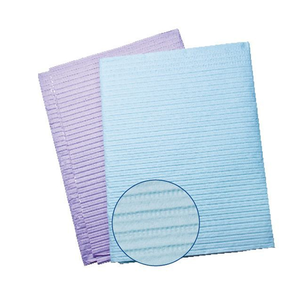 maxi-bibs Plus Premium, 3-Ply Paper/1-Ply Poly, 13" x 19" Bibs, Blue ...