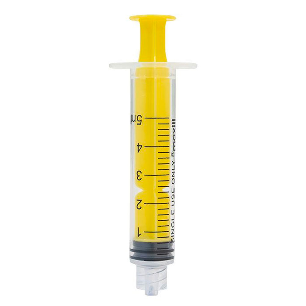 maxill ezee ID Luer Lock Syringe, Yellow, 5ml, 50/Box | Net32