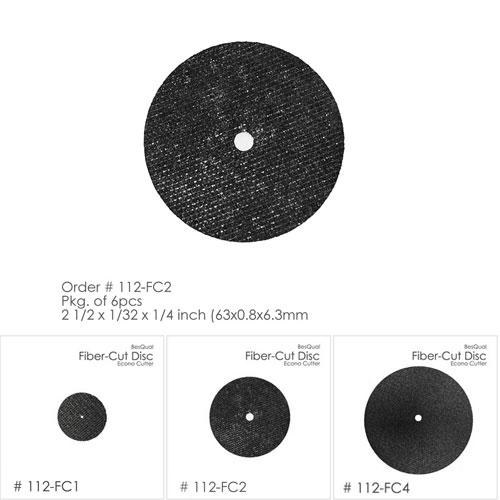 BesQual Fiber Cut Discs (Econo Cutters) - FC2, 63 x 0.8 x 6.3 mm, 6/Pk ...