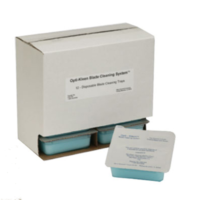 Opti-Kleen blade cleaning system, 24 disposable trays. Disposable trays ...