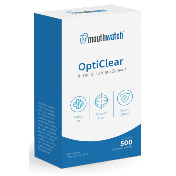 OptiClear Disposable Intraoral Camera Sleeves. 500/Box. | Net32
