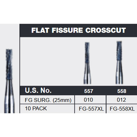 Defend FG #557 SL (surgical length) Straight Fissure Crosscut Carbide ...