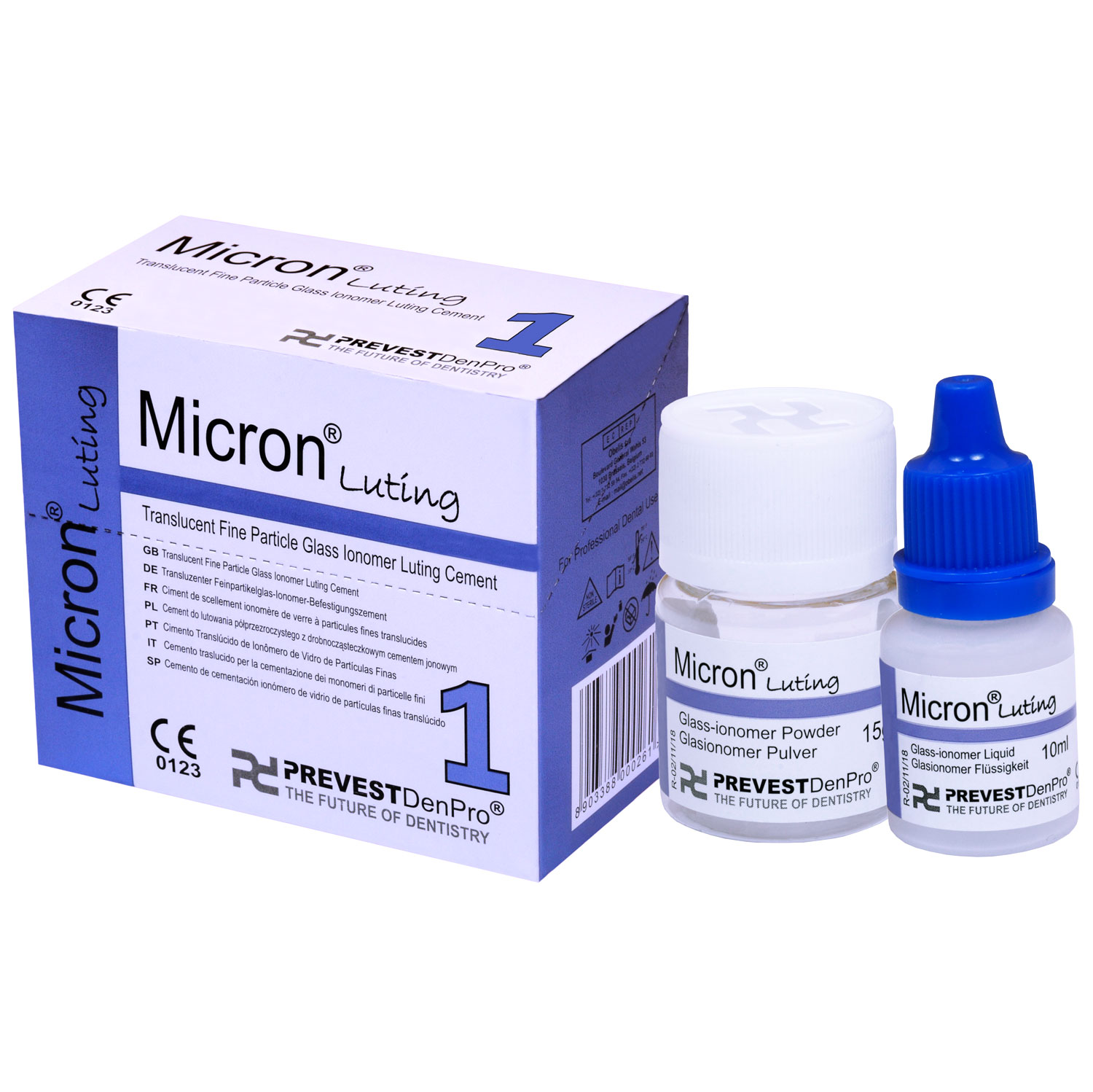 Micron Luting Glass lonomer Cement, Translucent, 15g Powder-10ml Liquid ...