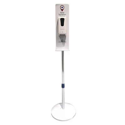 Primo Automatic Hand Sanitizer Dispenser with 5ft 4in Floor Stand-White ...
