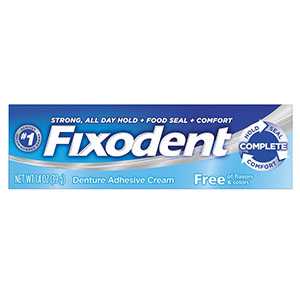 Fixodent Free Complete Denture Adhesive Cream, Original. Case of 24 - 1 ...