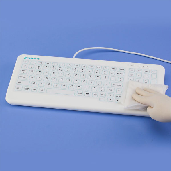 PureKeys Medical Keyboard - Silicone Keyboard. Easy-to-clean keyboard ...