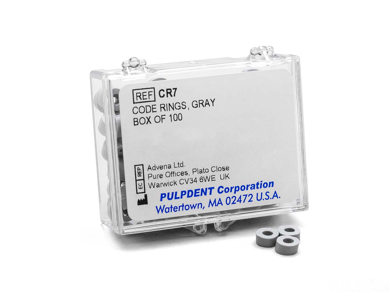 Pulpdent Gray Silicone Color Code Instrument Rings 100/Bx. Will ...