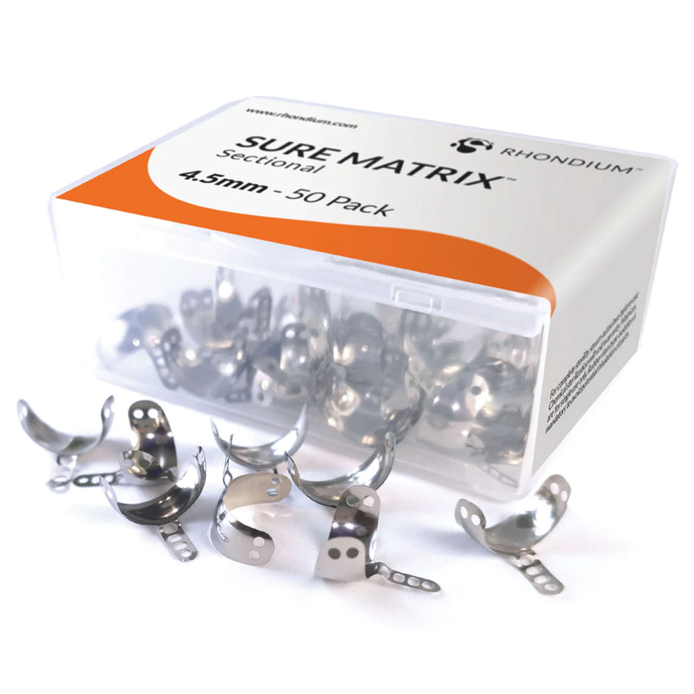 Rhondium Sure Matrix 4.5mm Sectional Matrix Band, 50/Pk | Net32