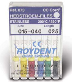 Zipperer #15-40, 25mm Hedstrom Files 6/Box. Stainless Steel | Net32