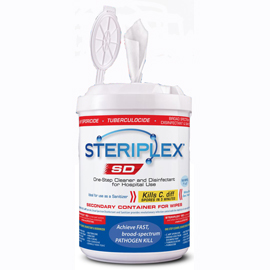 Steriplex SD 6" x 7" Wipes with canister, case of 3 canisters & 3 - 25 ...