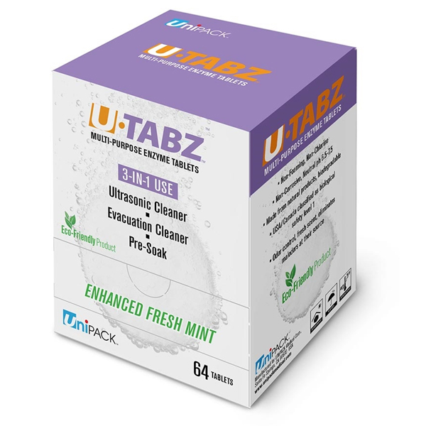 U-Tabz Ultrasonic Enzymatic Tablets, Fresh Mint, 64 Tablets per Box ...