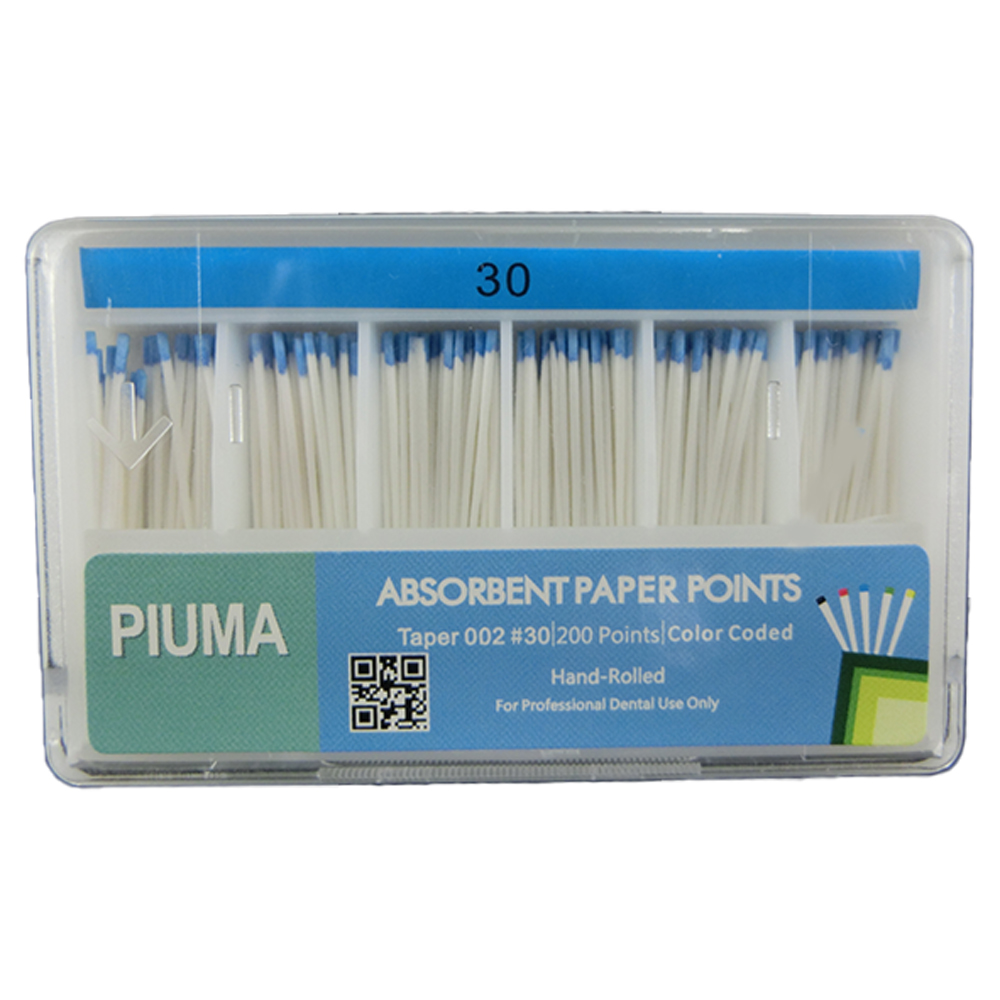 PIUMA Absorbent Paper Points, Size 30, 200/Bx | Net32