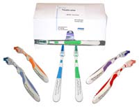 Vista Spring Toothbrushes, Oval angle head, Flexible zone in the neck ...